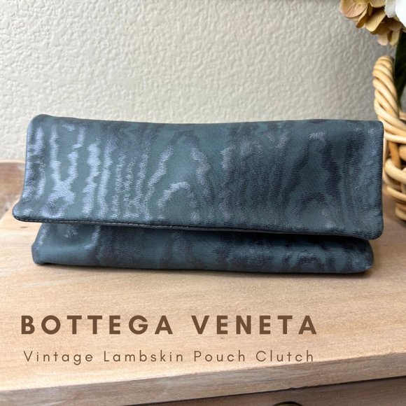 Bottega Veneta | Bags | Vintage Metallic Moire Slate Lambskin Bottega ...
